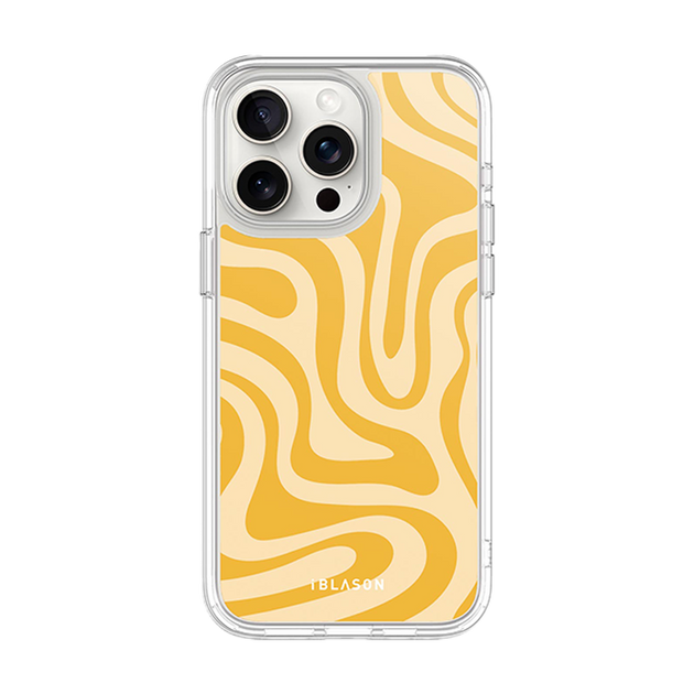 Halo MagSafe Cute Phone Case - Yellow Retro Swirl
