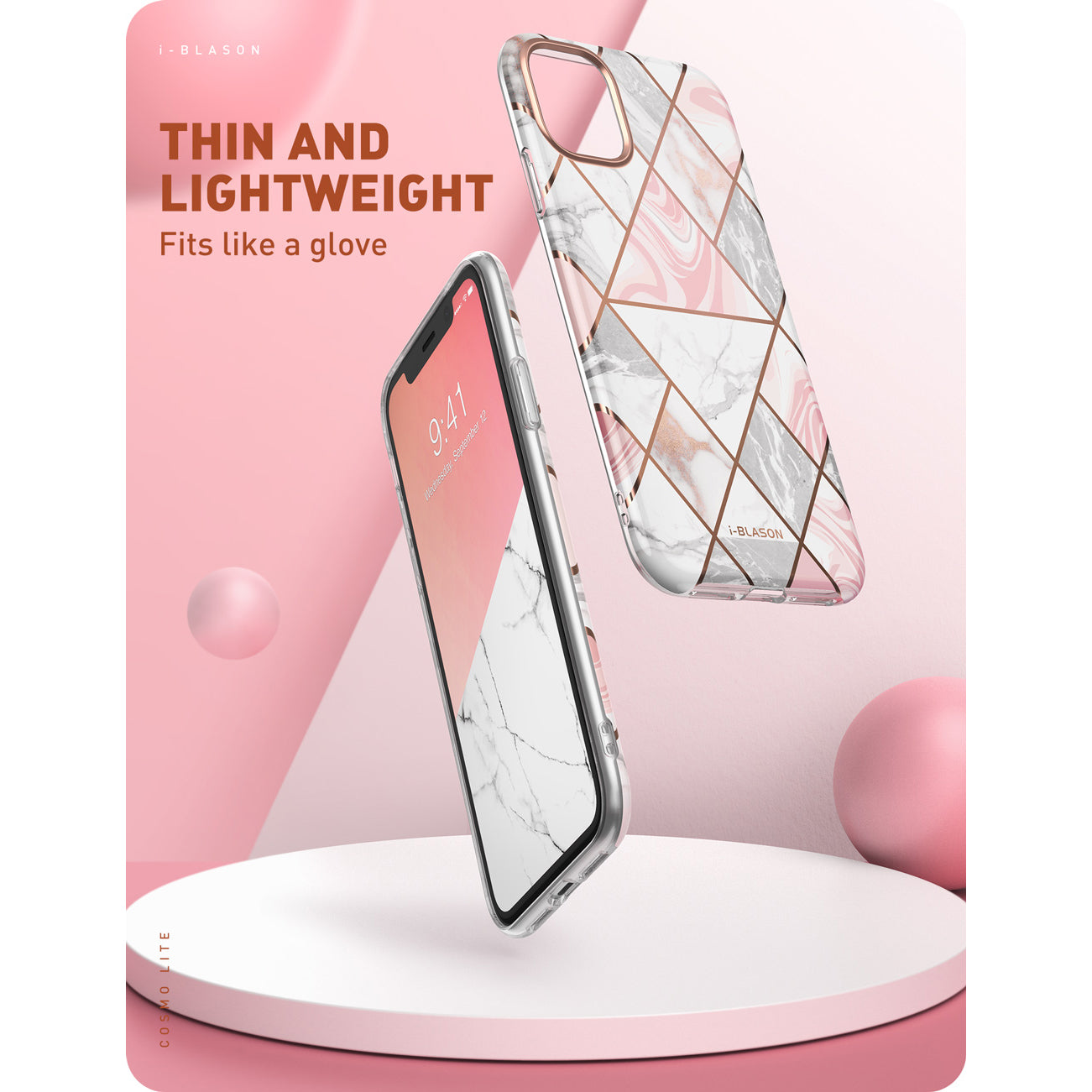 iPhone 11 Cosmo Lite Case-Marble Pink | i-Blason