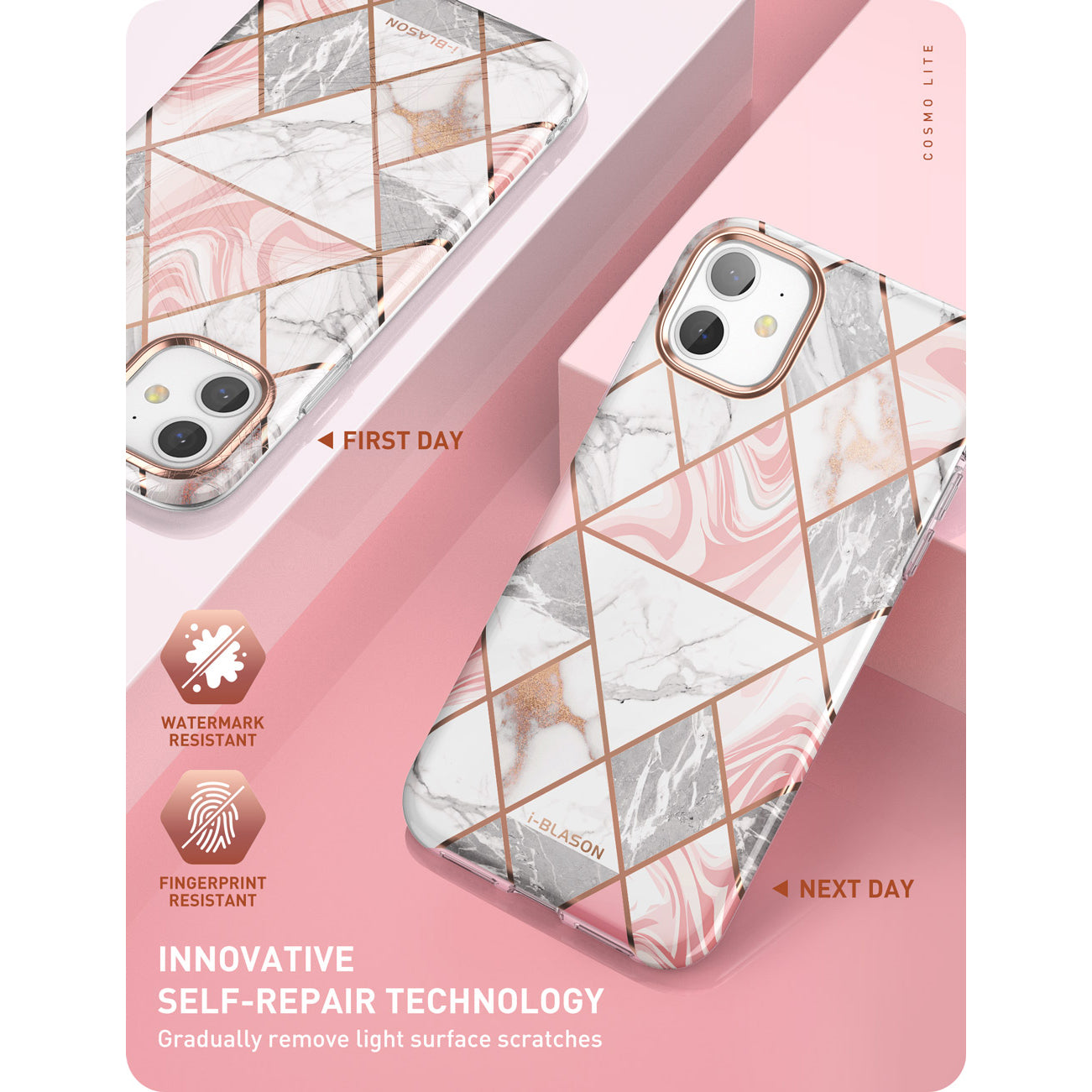 iPhone 11 Cosmo Lite Case-Marble Pink | i-Blason